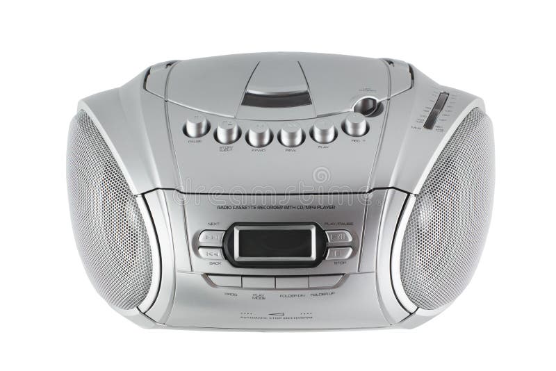 Cassette and CD Player with Radio Stock Photo - Image of recorder ...
