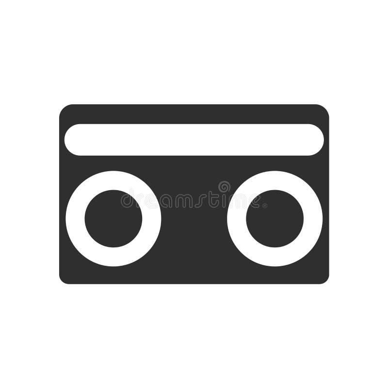 Cassette Icon Vector Sign and Symbol Isolated on White Background ...