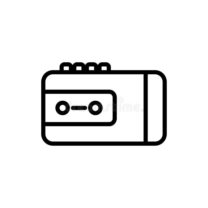 Cassette Player Icon Flat Vector Template Design Trendy Stock Vector ...