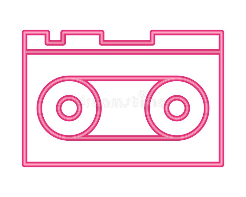 Cassette Retro Audio Device Icon Stock Vector - Illustration of ...
