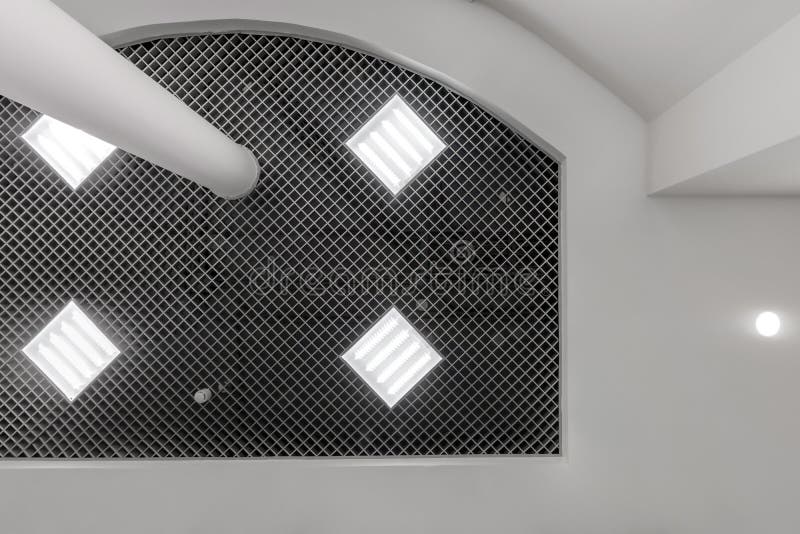 Cassette Stretched or Suspended Ceiling with Square Halogen Spots Lamps ...