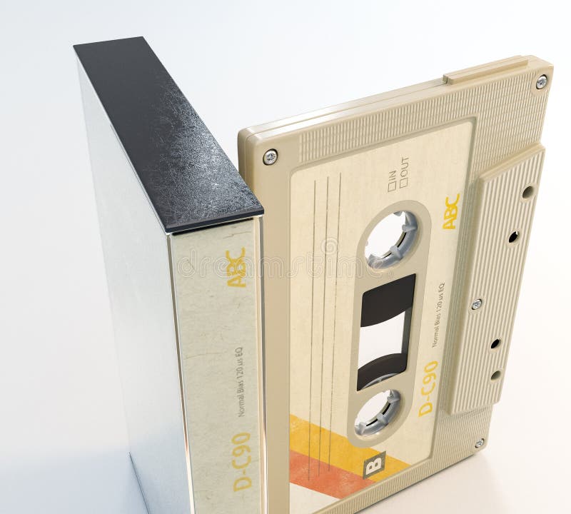 Cassette Tape and Box stock illustration. Illustration of studio ...