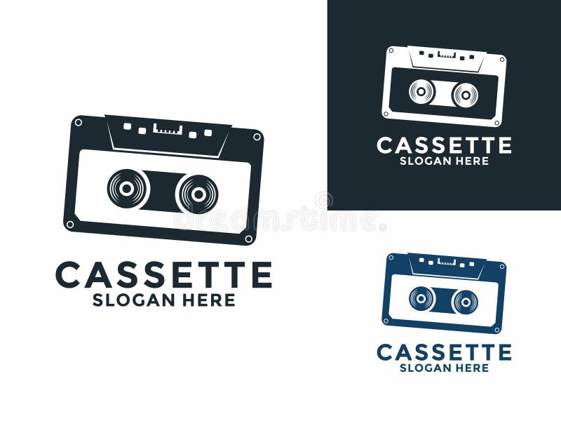 Cassette Tape and Cassette Disc Logo Design Template. Cassette Tape ...