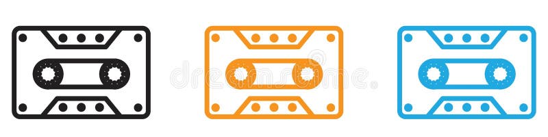 Cassette Tape Icon Vector Logo Set Collection for Web App Ui Stock ...