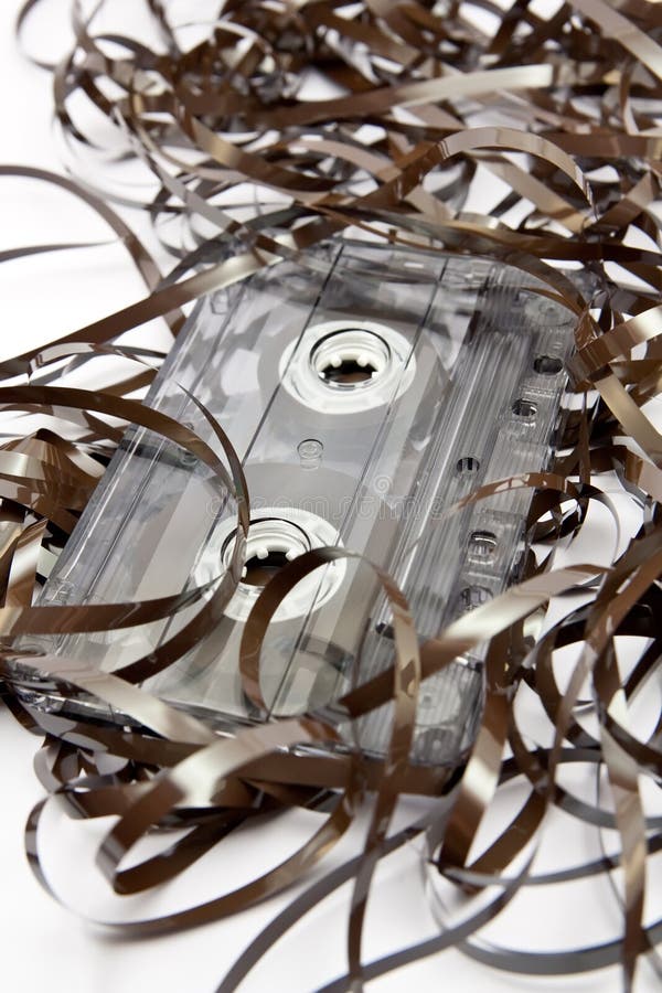 Messed up audio tape stock photo. Image of chaos, face - 19657574