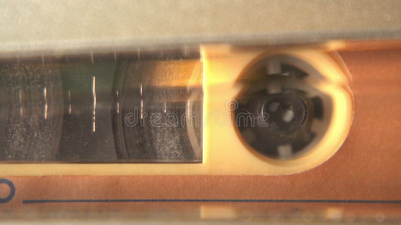 Cassette Tape Playing in a Player Stock Video - Video of analog ...
