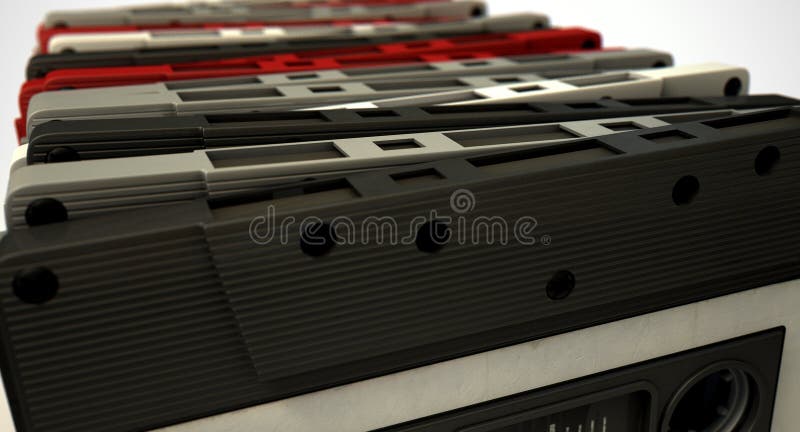 Cassette Tape Stack stock photo. Image of mono, stereo - 51279132