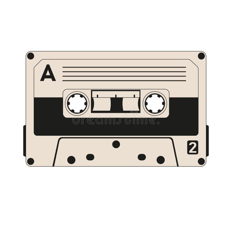 Cassette Tape Vector Illustration Flat Style Front Stock Vector ...