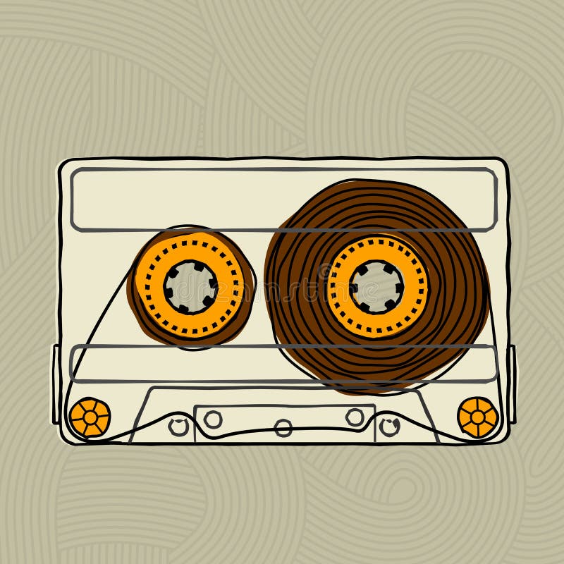 Broken Cassette stock vector. Illustration of graphic - 3144537