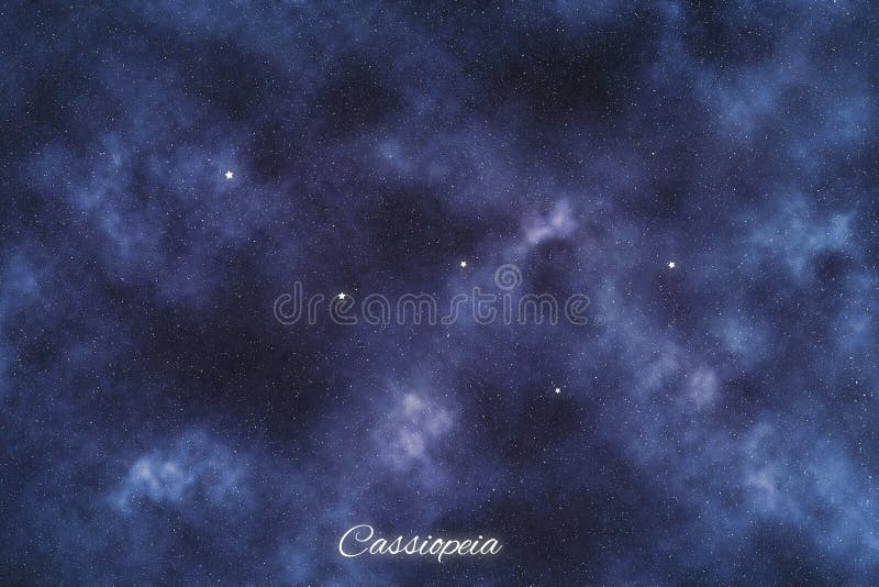 Cassiopeia Star Constellation, Brightest Stars, Cassiopeia Chair Stock ...