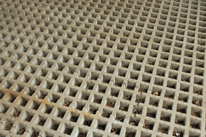 Cast Concrete Grid Horizontal Squares with Diagonal Braces Stock Image ...