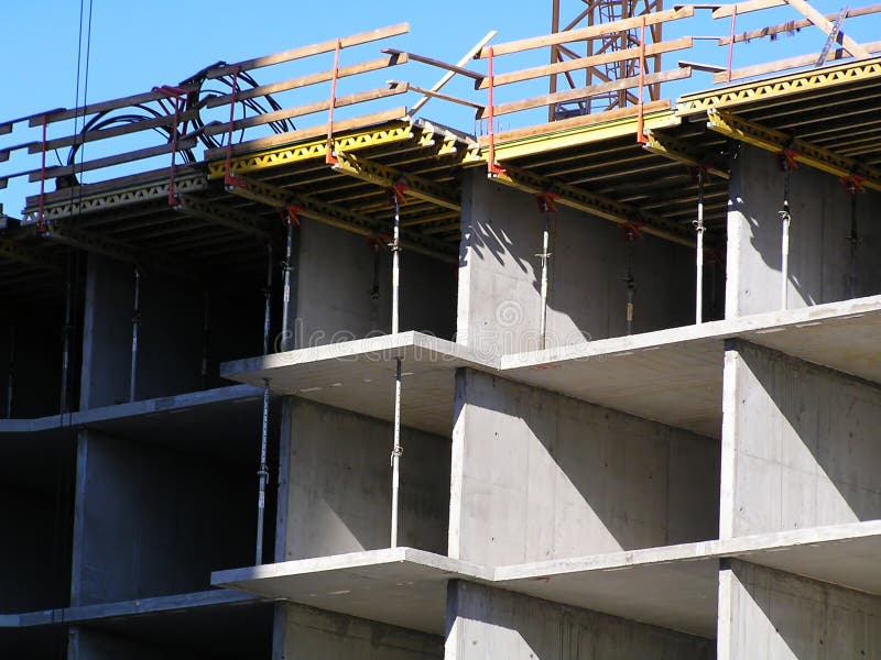 Cast concrete structure stock image. Image of elevation - 3341545