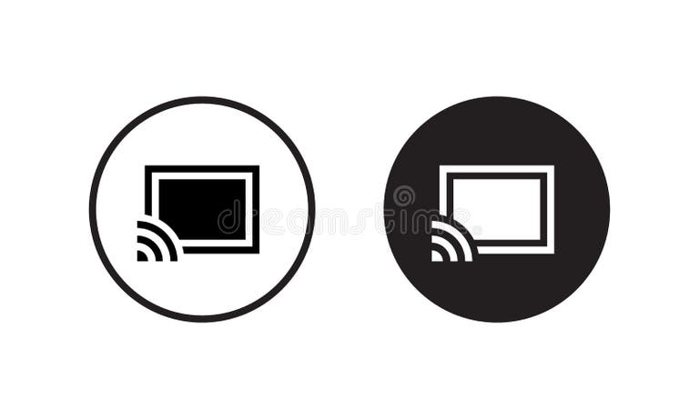 Cast Icon Vector. Screencast Symbol Design Stock Vector - Illustration ...