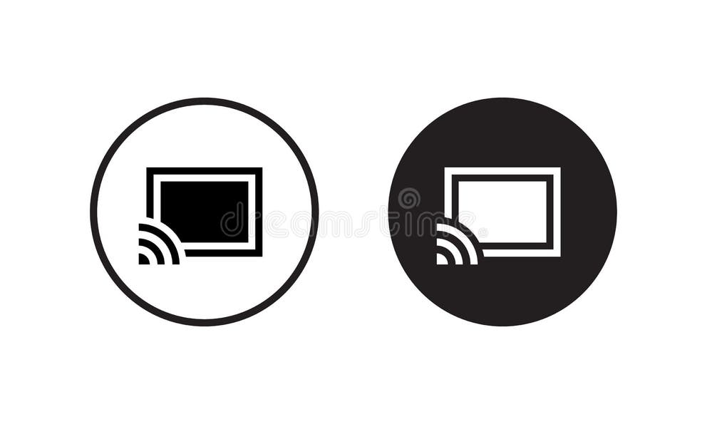 Cast Icon Vector. Screencast Symbol Design Stock Vector - Illustration ...