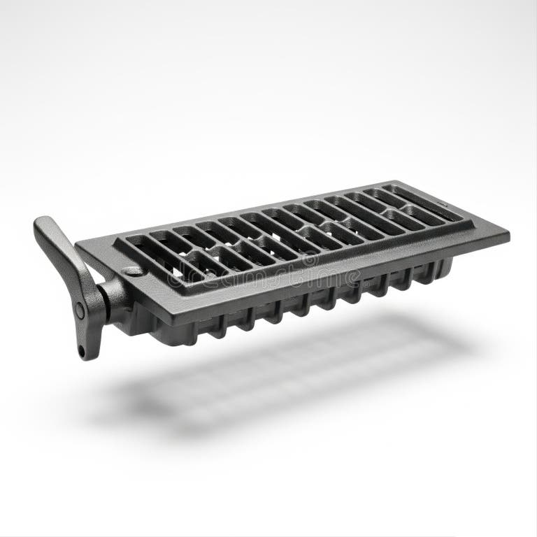 A Cast Iron Adjustable Vent Cover Stock Illustration - Illustration of ...