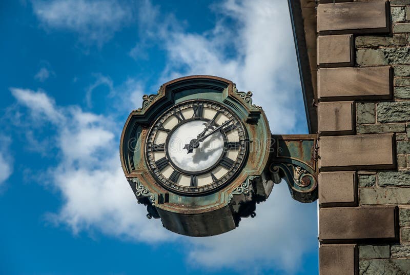 Cast Iron Clock stock photo. Image of building, face - 44391558