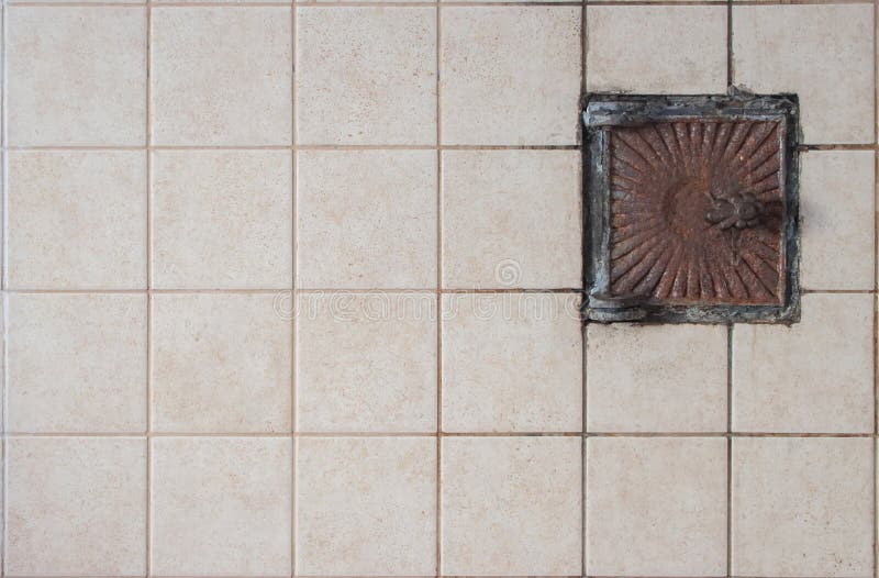 Cast Iron Damper on the Stove Stock Image - Image of rural, ceramic ...