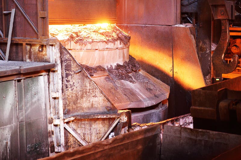Cast Iron and Metal at the Metallurgical Plant. Stock Image - Image of ...