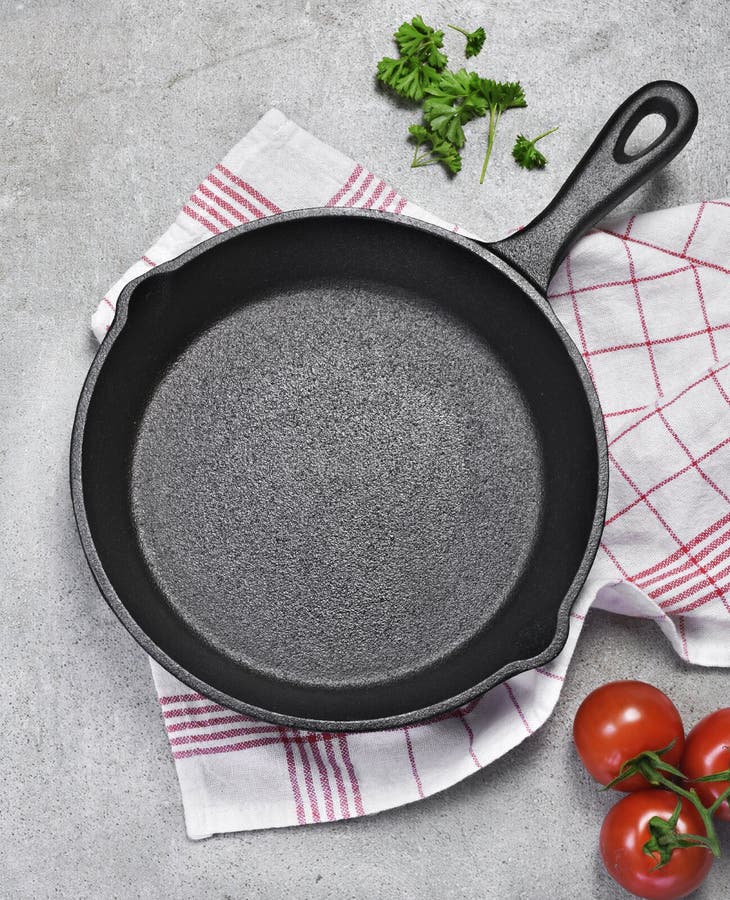 Cast Iron Pan with Empty Space, Isolated Stock Photo - Image of frying ...
