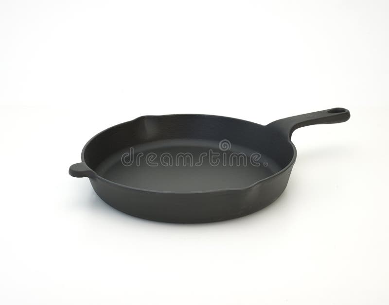 Cast Iron Pan from Side View Stock Photo - Image of modern, heavy ...