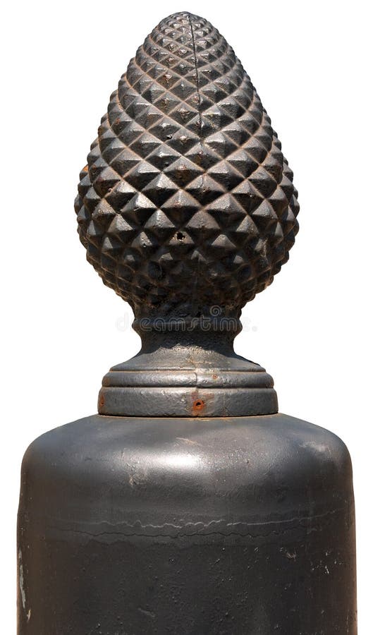 Cast Iron Pine Cone stock photo. Image of ornament, bollard - 50220236