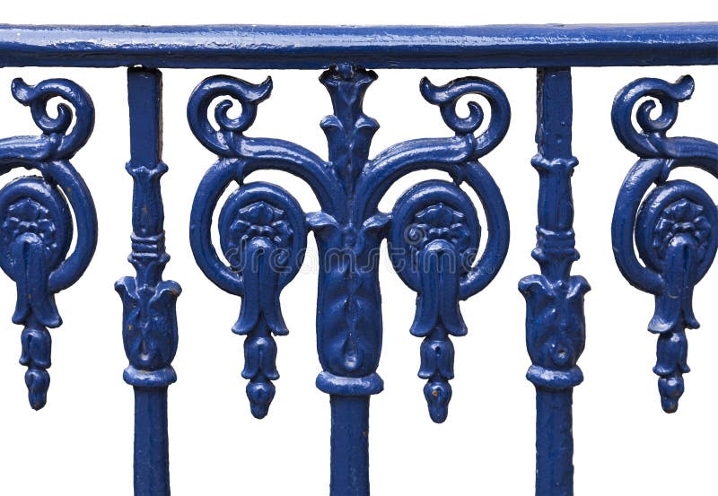 Cast iron railing isolated stock photo. Image of detail - 78466158