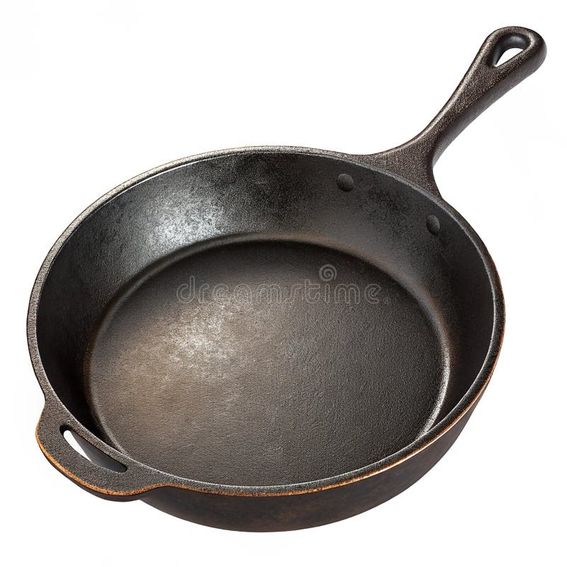 Cast Iron Skillet with Handle Stock Illustration - Illustration of ...