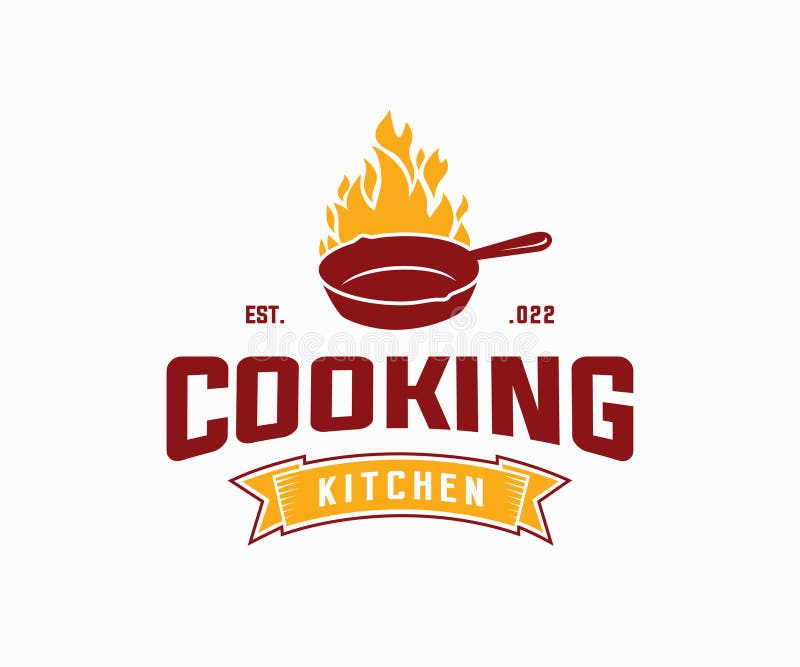 Cast Iron Skillet Logo Design. Classic Restaurant Kitchen Logo Design ...