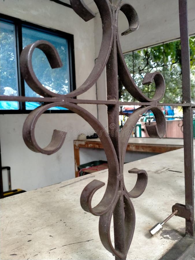 Cast Iron Window Trellises Look Nicer Stock Image - Image of statue ...