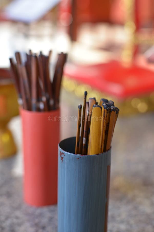 Cast Lots Fortune of Chinese Temple Stock Image - Image of stick ...