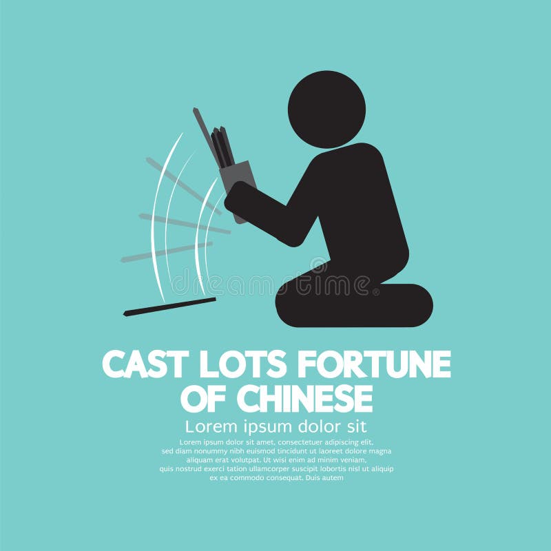 Cast Lots Fortune of Chinese. Stock Vector - Illustration of lucky ...