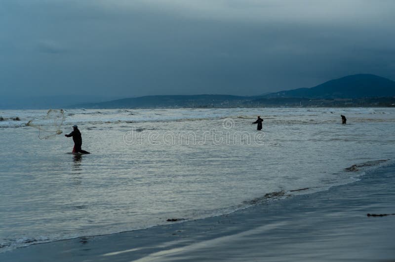 Cast Net Fishing on Black Sea Editorial Stock Image - Image of coast ...