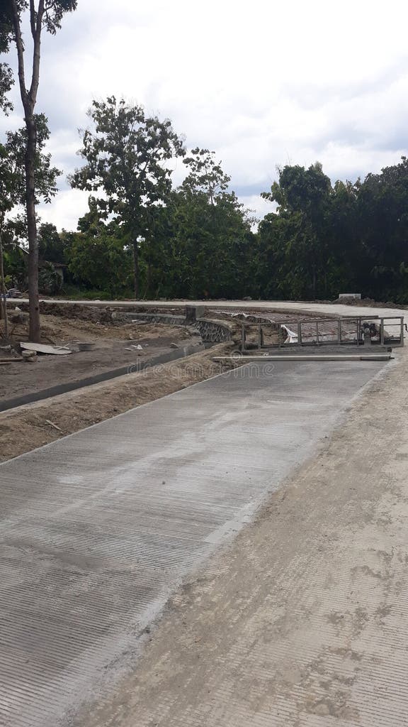 Cast road in a village stock image. Image of waterway - 267030465