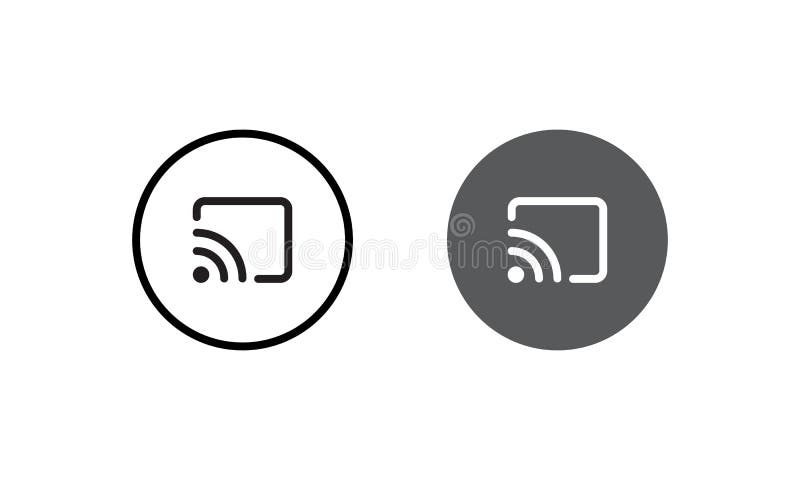 Cast, Screencast Icon Vector for Web or Mobile App Stock Vector ...