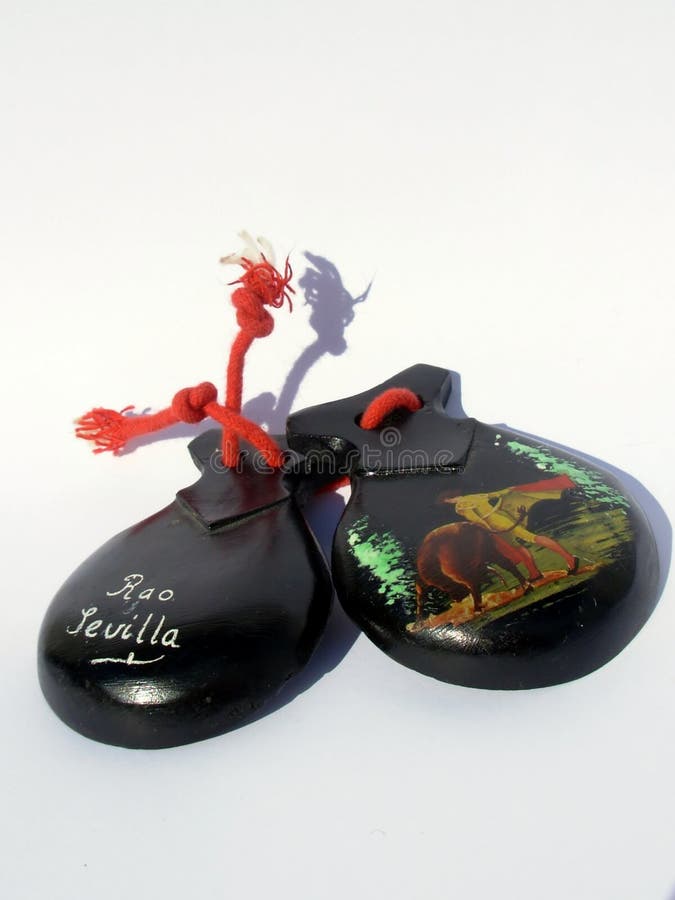 Castañuelas españolas foto de archivo. Imagen de castanets - 3974038