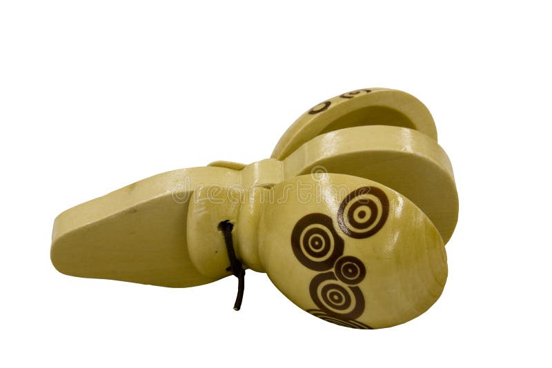 Les Castagnettes Espagnoles Dans Les Mains Sur Le Fond Blanc, Se ...