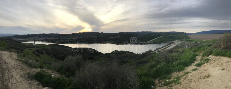Castaic Lake stock image. Image of artistic, shot, panoramic - 88946365