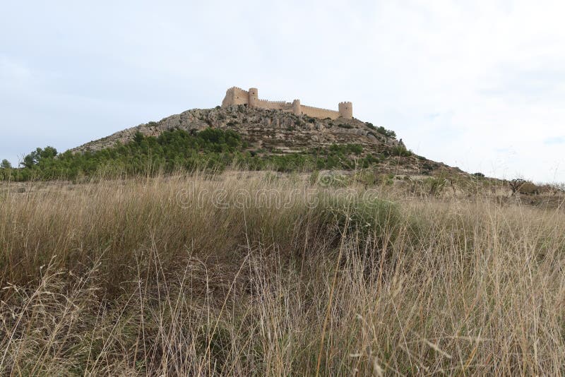 Castalla Castle on Top of the Mountain, Alicante. Spain Stock Photo ...