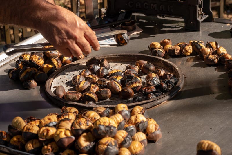 Castanhas Roasted Nas Ruas De Istambul Imagem de Stock - Imagem de ...