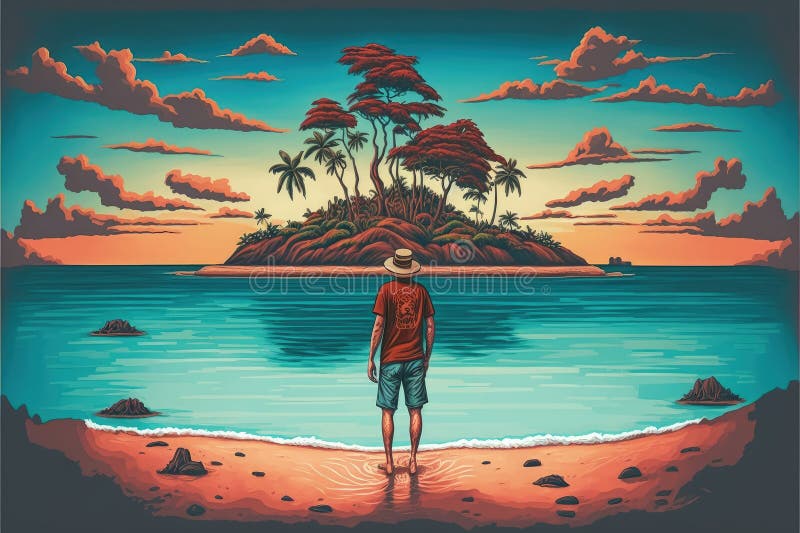 Castaway Beach Stock Illustrations – 622 Castaway Beach Stock ...