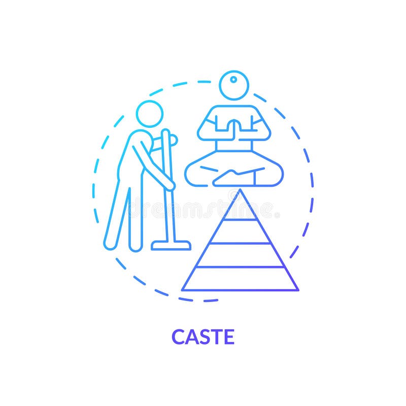 Caste System Blue Gradient Concept Icon Stock Vector - Illustration of ...