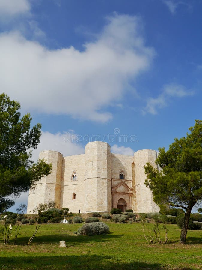 The Castel Del Monte in Apulia in Italy Stock Image - Image of castel ...