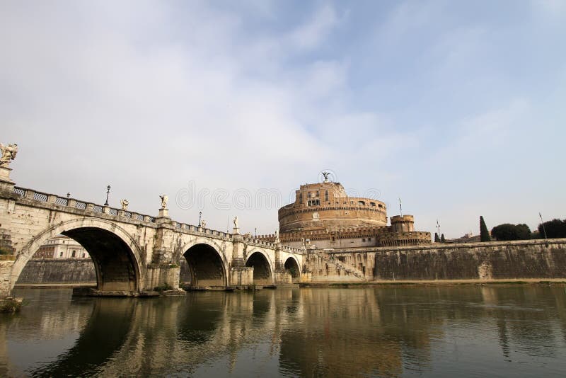 Castel Sant Angelo, Rome, Italy Stock Photo - Image of rome, sculpture ...