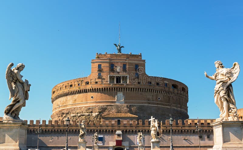 Castel Sant`Angelo in Rome, Italy Stock Image - Image of angel, bridge ...