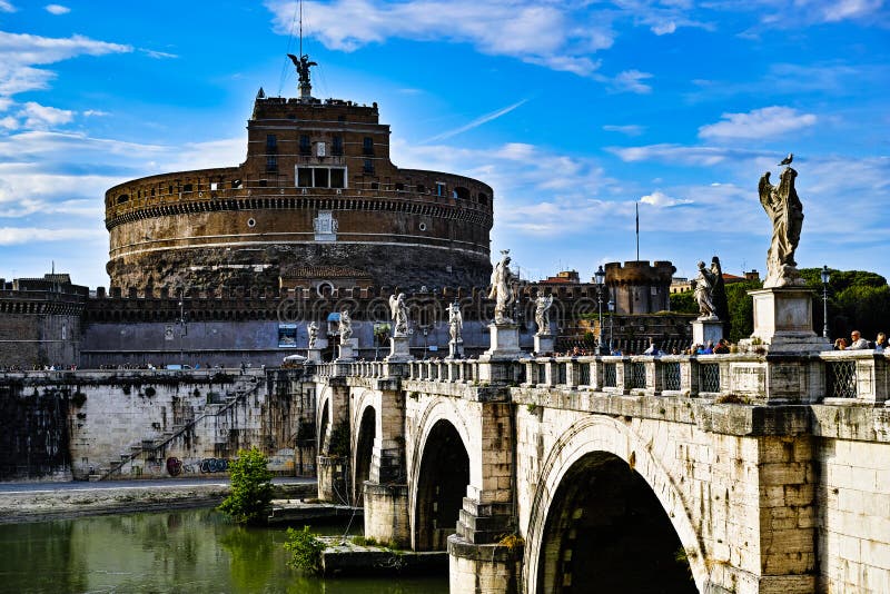 Castel Santangelo stock photo. Image of angel, mausoleum - 61628958