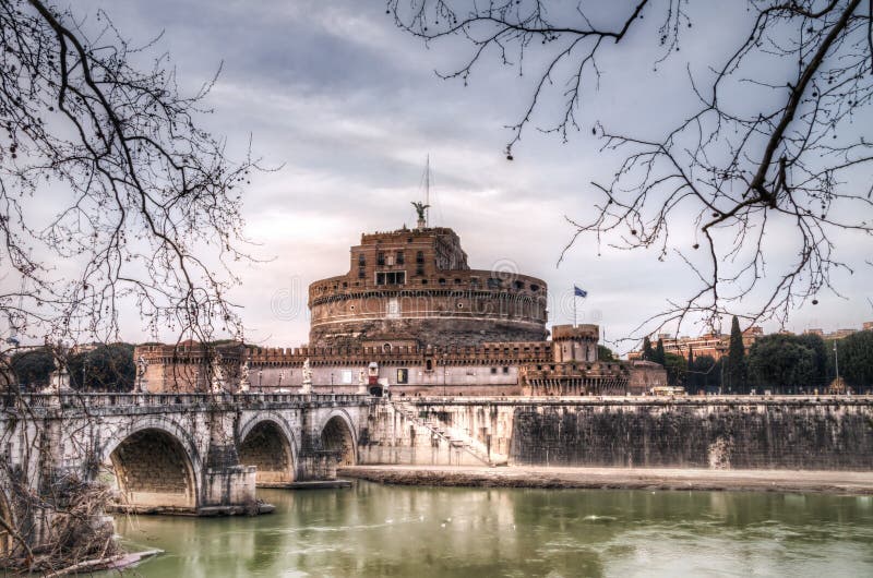 Castel St.Angelo in Rome stock image. Image of river - 39068833