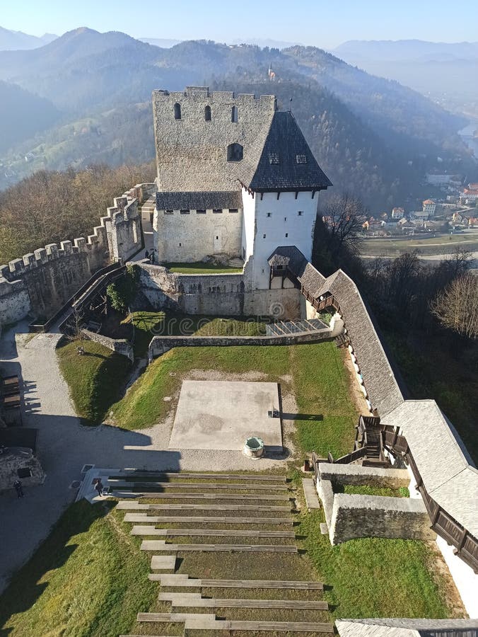 Castel tower touristic stock image. Image of terrain - 238143199