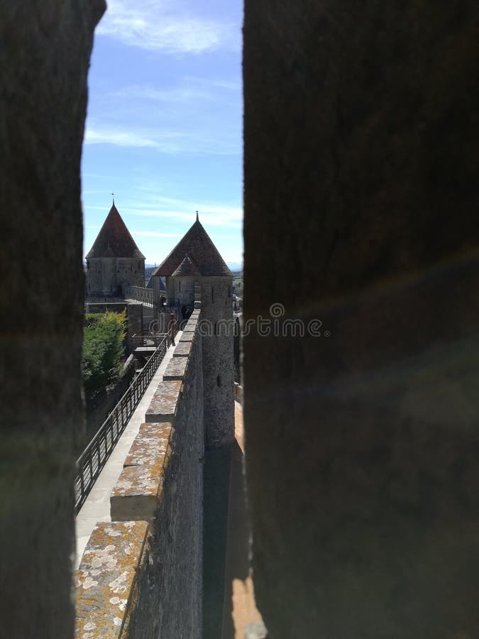 Castle windows stock photo. Image of defence, castel - 179132754