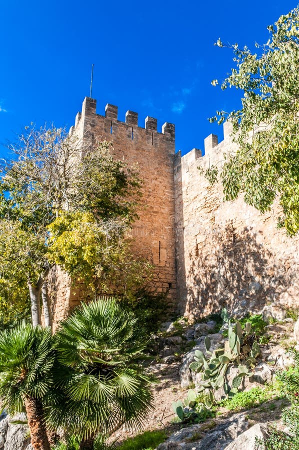 The Castell De Capdepera on Majorca Stock Image - Image of exterior ...