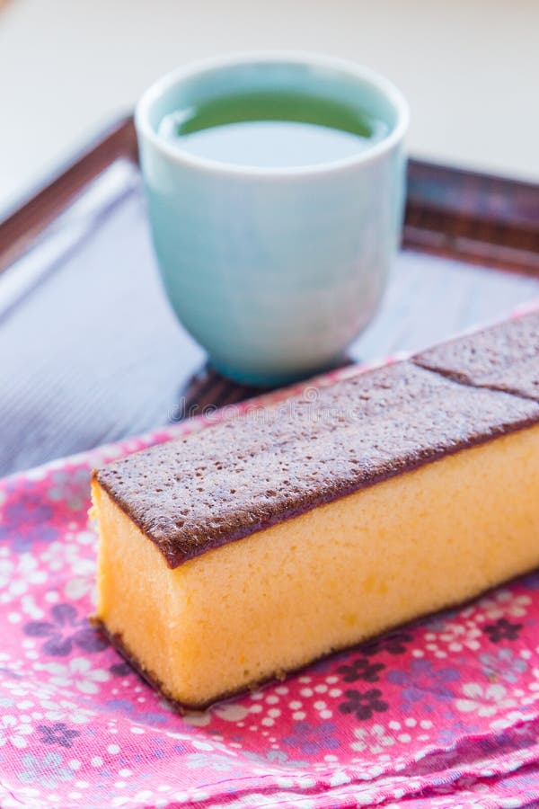 Castella - Traditional Japanese Sponge Cake in Nagasaki. Stock Photo ...